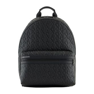A|X Armani Exchange Homme, Sacs, Noir, Taille: ONE Size Sac &agrave; Dos Noir avec Fermeture &Eacute;clair