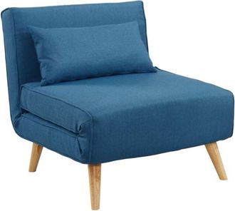 Vente-Unique Vente-unique - Fauteuil convertible posio en tissu - Bleu