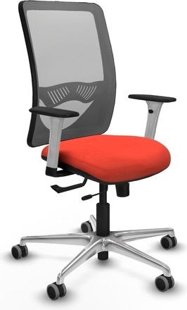 Piqueras y Crespo Home Office Stuhl Zulema mit wei&szlig;en und schwarzen Armlehnen, h&ouml;henverstellbare Lendenwirbelst&uuml;tze, ausgestattet mit Syncro/Traslack und Schneideschaum