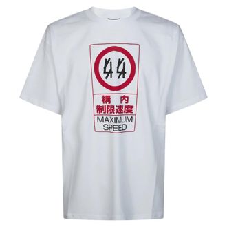 44 Label Group T Shirt MM Stampa Frontale - - Tops - Herren - Wei&szlig; - XL