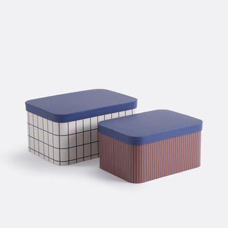 La Redoute Interieurs Lot De 2 Boîtes Gigognes À Couvercle Donato
