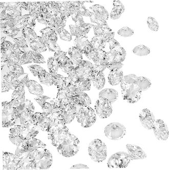 Hemobllo 500 St&uuml;ck Acryl Vasenf&uuml;ller Strasssteine 3 8mm Transparente Tischdekoration f&uuml;r Hochzeit Foto Requisite und Heimdeko