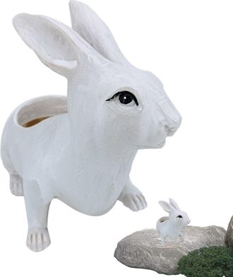 Generico Blument&ouml;pfe, dekorative Figur aus Harz, Blumentopf, 17,78 x 9 x 14 cm, f&uuml;r Haus, Au&szlig;enbereich, Wohnzimmer, Garten und Balkon