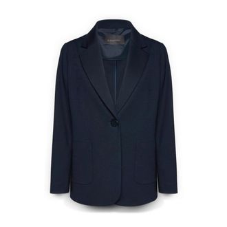 Elena Miro Milano Stitch Blazer - - Jackets - Damen - Blau - 6XL