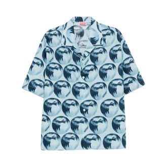 Kenzo Apple Pop Hawaiian Kurzarmhemd - - Shirts - Herren - Blau - XL