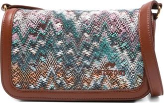 Missoni sac à bandoulière en cuir - Marron
