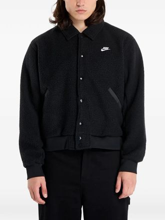 Nike Hochflorige Fleecejacke - Schwarz