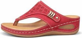 Generic Sandales orthop&eacute;diques compens&eacute;es pour femme - Tongs antid&eacute;rapantes avec soutien de la vo&ucirc;te plantaire - Chaussures de mariage &agrave; enfiler - Bout ouvert