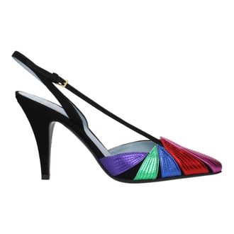 Valentino Garavani Foliefoliage Suede Slingback Pump 90mm - - Shoes - Damen - Mehrfarbig - 36 EU