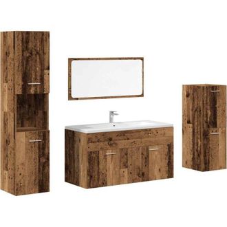 vidaXL Vidaxl - Ensemble de meubles salle de bain 4 pcs bois ding&eacute;nierie