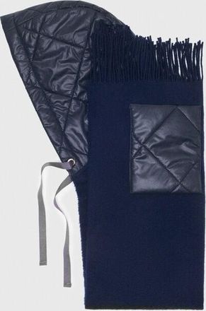 Maje Wollponcho Mit Kapuze - Marineblau - Maje