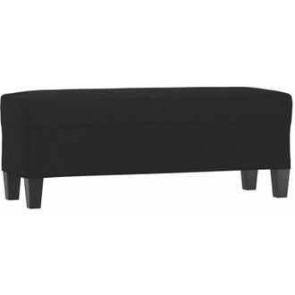 vidaXL Sitzbank Schwarz 100x35x41 cm Mikrofasergewebe vidaXL