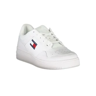 Tommy Hilfiger Logo-Embellished Leather Sneakers - White