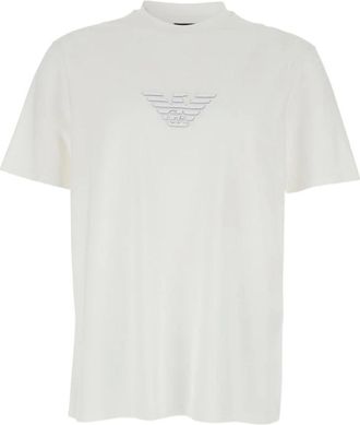 Emporio Armani Homme, Tops, Blanc, Taille: S T-shirt en jersey de coton Pima