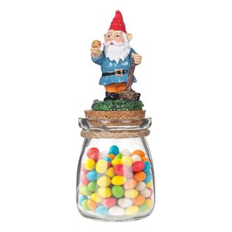 Generic Tarro De Vidrio Para Dulces, Tarros De Almacenamiento Transparentes Contenedor De Galletas De Gnomo, Contenedor De Almacenamiento De Alimentos De 16 C