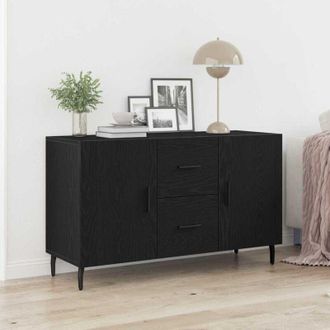 vidaXL Buffet Ch&ecirc;ne noir 100 x 36 x 60 cm Bois ding&eacute;nierie Vidaxl