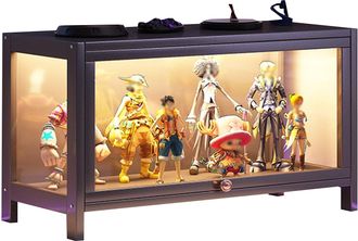 Generic Vitrine mit Acryltür, Kuriositätenschrank mit Schloss, Sammlerstück-Spielzeug-Organizer-Regal, DREI Farben Erhältlich(Black,70cm/27.5in)