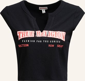 True Religion V-Neck Notch schwarz