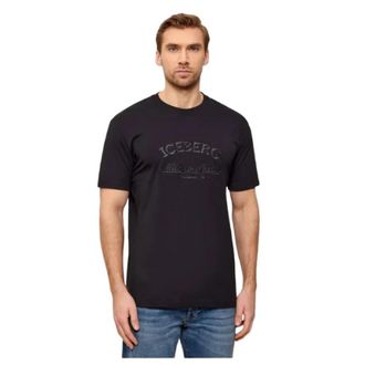 Iceberg Tee Logo Milano Italia - - Tops - Herren - Schwarzk - S