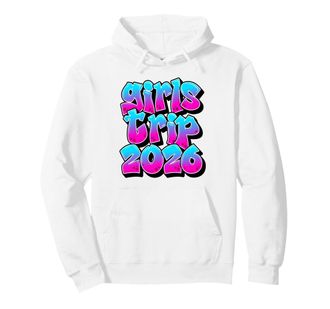 BDAZ 2026 Gruppenreise, Graffiti-Design f&uuml;r M&auml;dchen, Blau/Rosa Pullover Hoodie