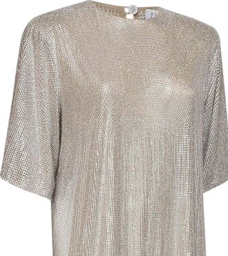 Giuseppe Di Morabito Silver Crystal-Embellished Mini Dress - Silver
