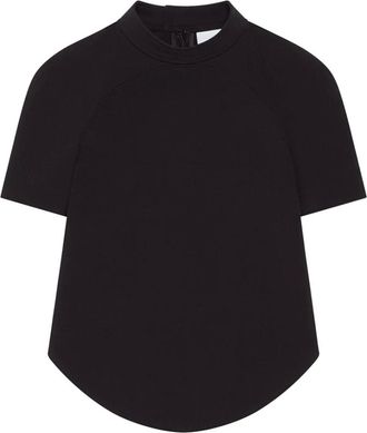 Courr&egrave;ges Femme, Tops, Noir, Taille: 40 FR T-shirt &agrave; col montant et manches courtes