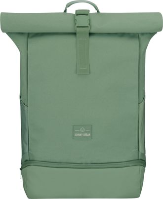 Johnny Urban Rucksack Herren & Damen Gr&uuml;n - Allen Large - Rolltop Backpack Gro&szlig; f&uuml;r Fahrrad, Arbeit, Uni - Laptop Tagesrucksack mit Schuhfach - Wasserabweisend