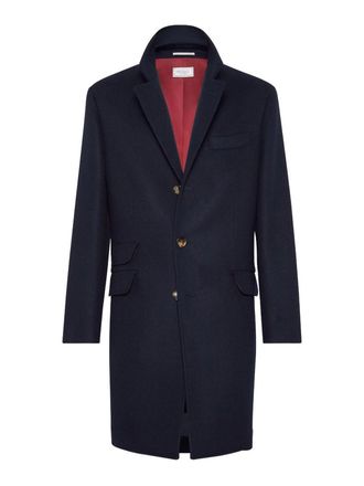 Brunello Cucinelli Manteau Au Genou - Bleu