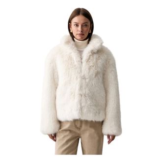 Silvian Heach Femme, Vestes, Blanc, Taille: 44 FR Veste en fausse fourrure