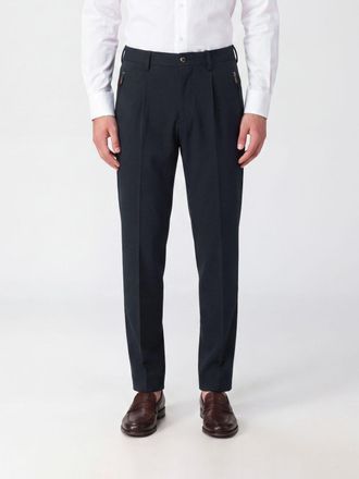 Pantaloni Torino Pantalon slim fit &agrave; pinces en viscose m&eacute;lang&eacute;e stretch