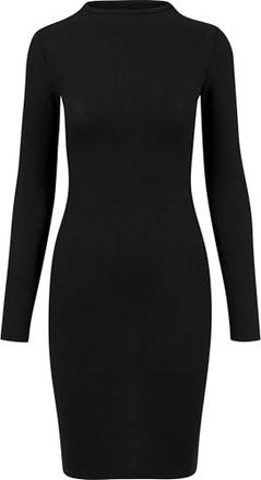 Urban Classics Femme en Maille C&ocirc;tel&eacute;e Robe, Noir - Noir (7), M EU