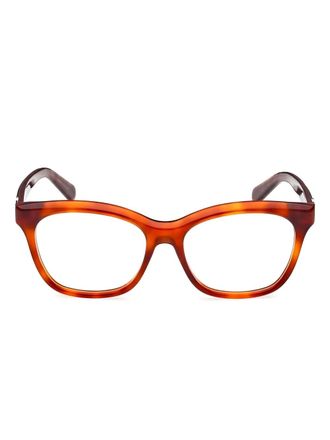 Moncler Cat-Eye-Brille in Schildpattoptik - Braun