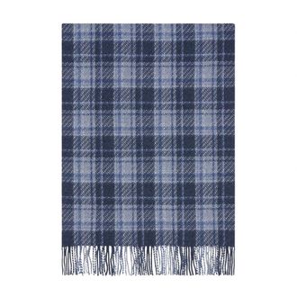 Kiton Karierter Kaschmirschal - - Accessories - Damen - Blau - ONE SIZE