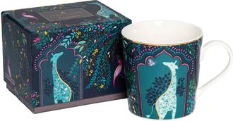 Portmeirion Home & Gifts Sara Miller London Tasse - Giraffes Courtyard, Midnight (SMIM78914-XG)
