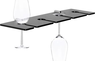 Generico Wandregal f&uuml;r Weingl&auml;ser: Acryl-Weinglashalter, Wandmontage, robustes Aufbewahrungsregal, transparente und schwarze Optionen, modernes Design