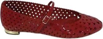 Aquazzura Femme, Chaussures, Rouge, Taille: 38 1/2 EU Amourose Flat