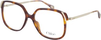 Chloé unisex, Accessoires, Brun, Taille: 56 MM Lunettes de vue carrées oversize