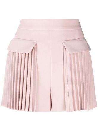 Red Valentino short &agrave; poches pliss&eacute;es - Rose