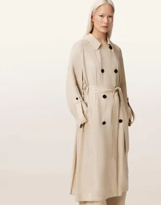 AllSaints Lizie - Trench - Blanc parchemin