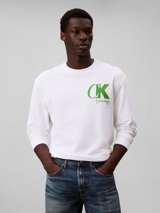 Calvin Klein Sweatshirt LS EU 350TERRY CK OVERLAP GRAPHI Rundhalsausschnitt, regular fit