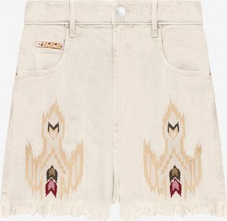 Isabel Marant Short Lesia - Femme - &Eacute;cru - Taille 38 - Marant &Eacute;toile