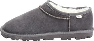 Next Femme Chaussons en daim doubl&eacute;s de fourrure synth&eacute;tique Gris 39