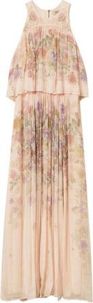 Twinset Femme, Robes, Multicolore, Taille: 40 FR Longue robe fleurie en cr&eacute;pon