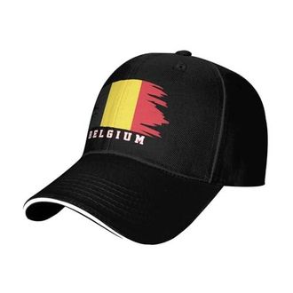 Generic Drapeau De La Belgique Belges Unisexe Casquette De Baseball Anti-UV Casquette-Hip Hop Respirant Chapeaux Pare-Soleil pour P&ecirc;che Golf Adulte