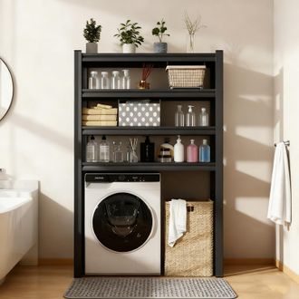 Generic Regal &uuml;ber der Waschmaschine & W&auml;scheregale: Regale zur Organisation des Waschraums, passend for Wasch-/Organisationsfl&auml;chen(L80W40,4-Tier)