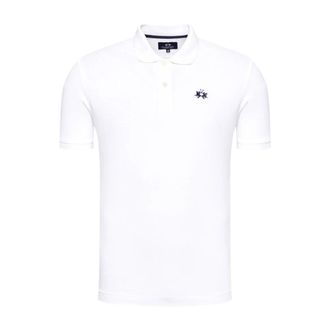 La Martina Kurz&auml;rmeliges Baumwoll-Piqu&eacute;-Polohemd - - Tops - Herren - Wei&szlig; - XL