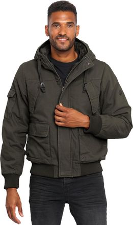 Alessandro Salvarini Herren Winterjacke (S-3XL) - 100% Baumwolle Obermaterial, Teddyfell innen komplett, Warme Jacke M&auml;nner - AS-139 DGrau Medium