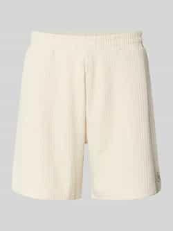 Review Shorts mit Strukturmuster und elastischem Bund