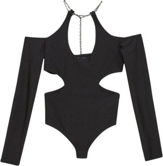 Patrizia Pepe Femme, Tops, Noir, Taille: 36 FR Bodysuit