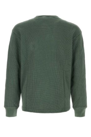 Carhartt Work in Progress Waffle-Knit Cotton Sweatshirt - Green